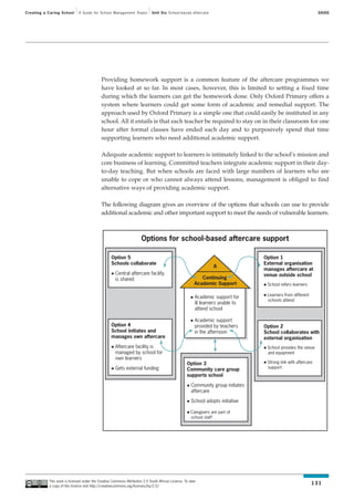 Learning Guide: Unit 6 - School-based aftercare. | PDF