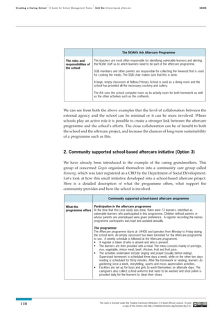Learning Guide: Unit 6 - School-based aftercare. | PDF