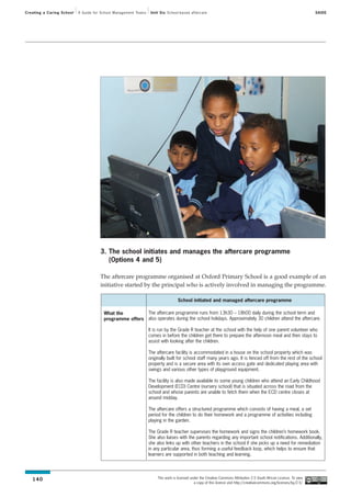 Learning Guide: Unit 6 - School-based aftercare. | PDF