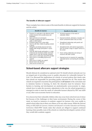 Learning Guide: Unit 6 - School-based aftercare. | PDF