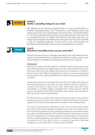 Learning Guide: Unit 7 - Counselling support for vulnerable learners. | PDF