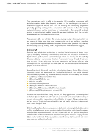 Learning Guide: Unit 7 - Counselling support for vulnerable learners. | PDF