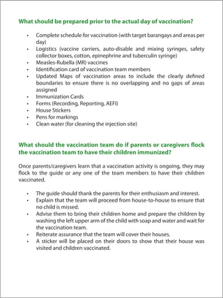 Guide vaccination team | PDF