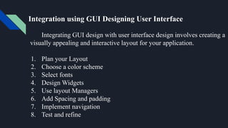 A Complete seminar on GUI Development in python | PDF