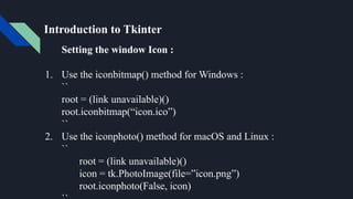 A Complete seminar on GUI Development in python | PDF