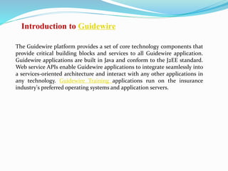 Live Guidewire Training | PPTX