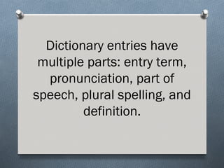 Dictionary Presentation | PPT