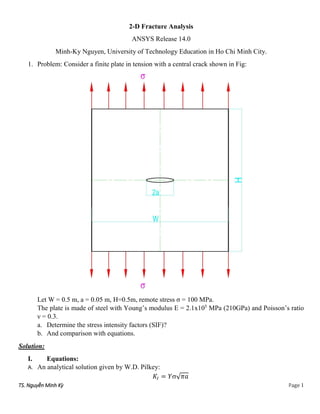Guiding 2D fracture analysis in Ansys 14 | PDF