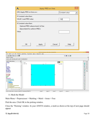 Guiding 2D fracture analysis in Ansys 14 | PDF | Physics | Science