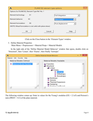 Guiding 2D fracture analysis in Ansys 14 | PDF