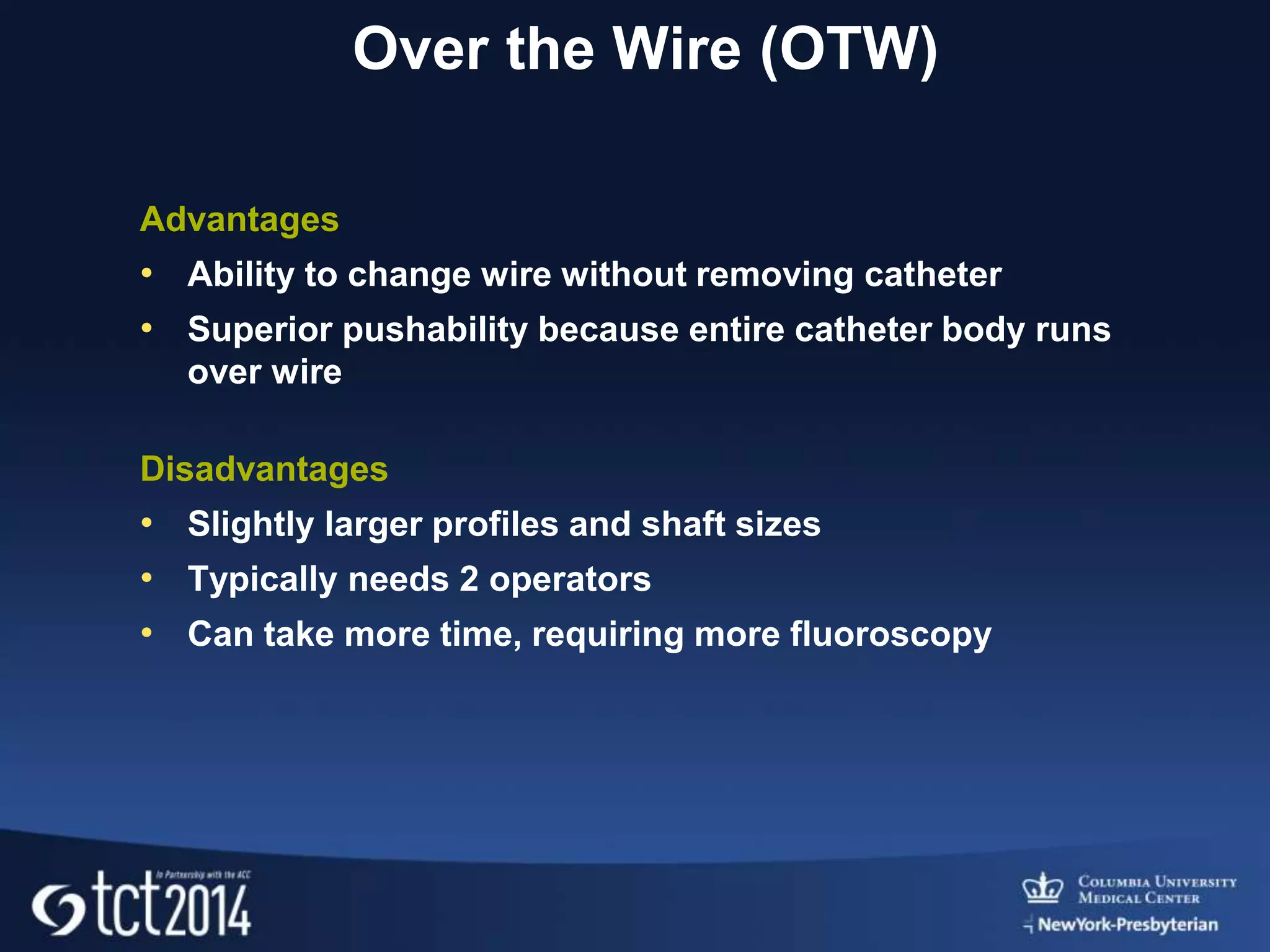 interventional cardiology, Guiding catheters, wires, and balloons ...