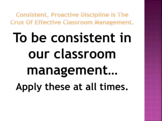 Guiding Principles In Classroom Management | PPTX
