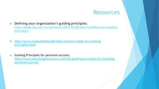 Guiding principles Sumaya's presentation | PPTX | Executive Leadership ...