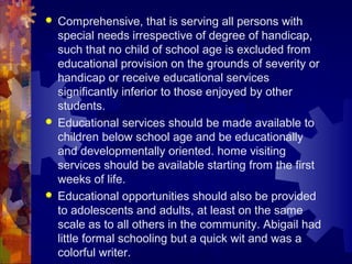 Guiding Principles Policies and Legal Basis of Special Education | PPT