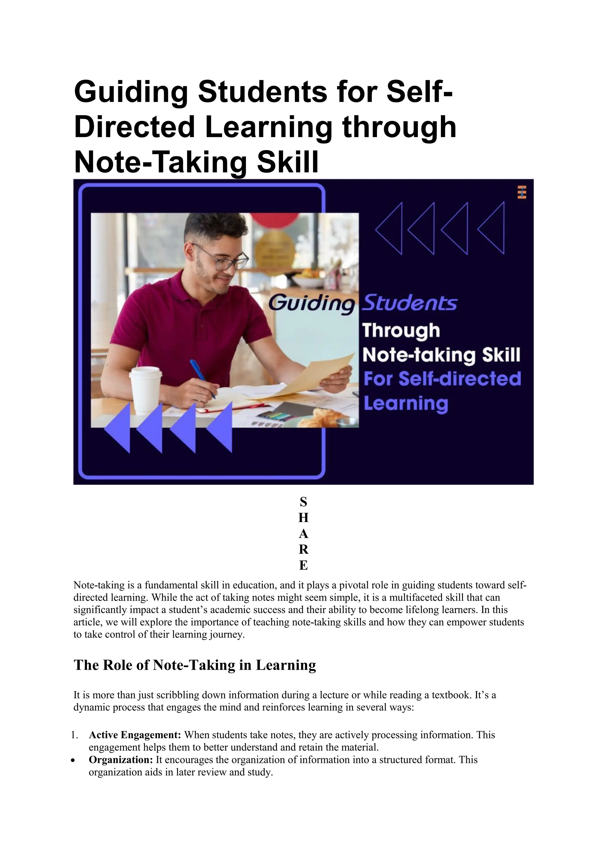 10 Effective Note-Taking Strategies For Students | Future Education ...