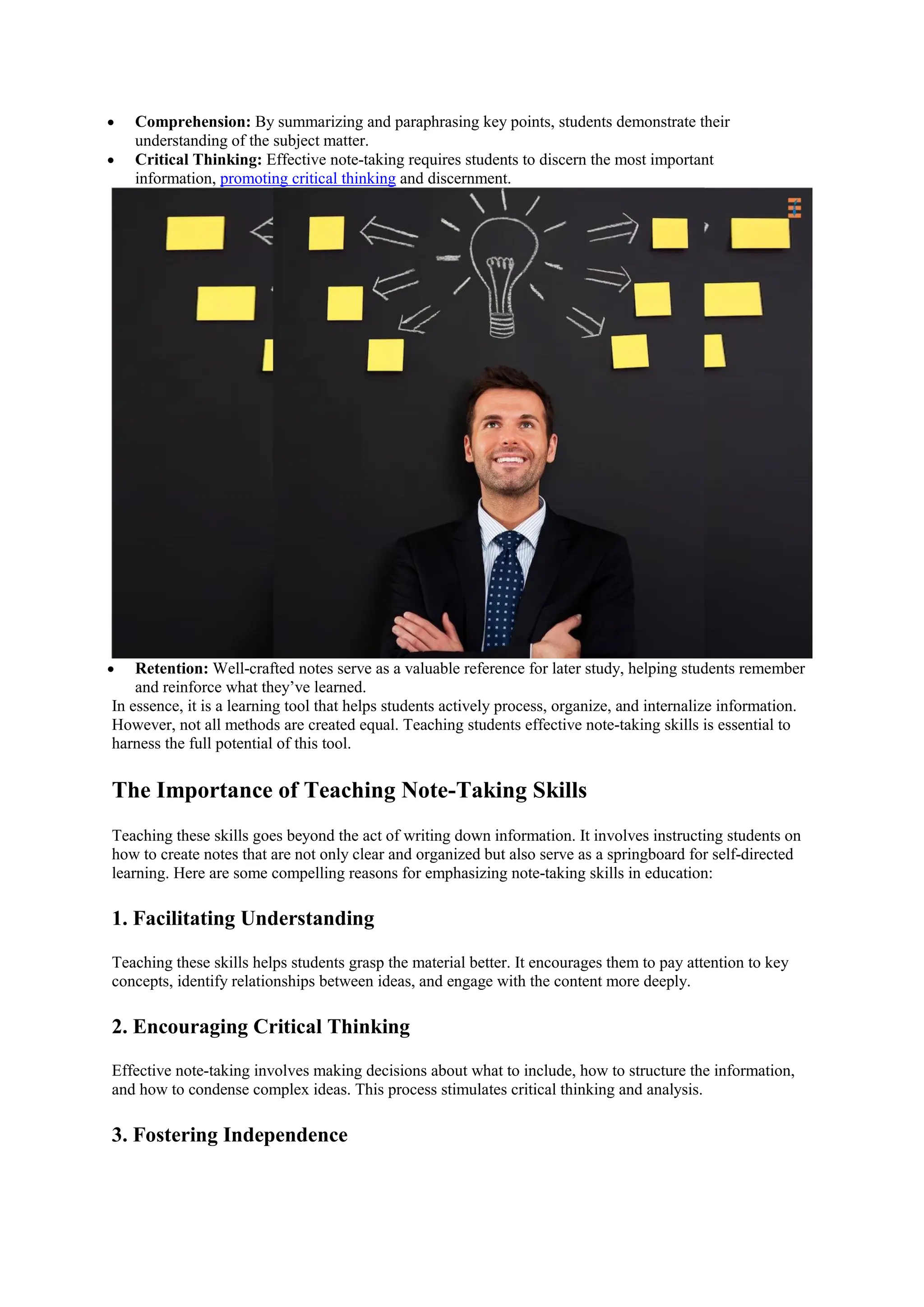 10 Effective Note-Taking Strategies For Students | Future Education ...