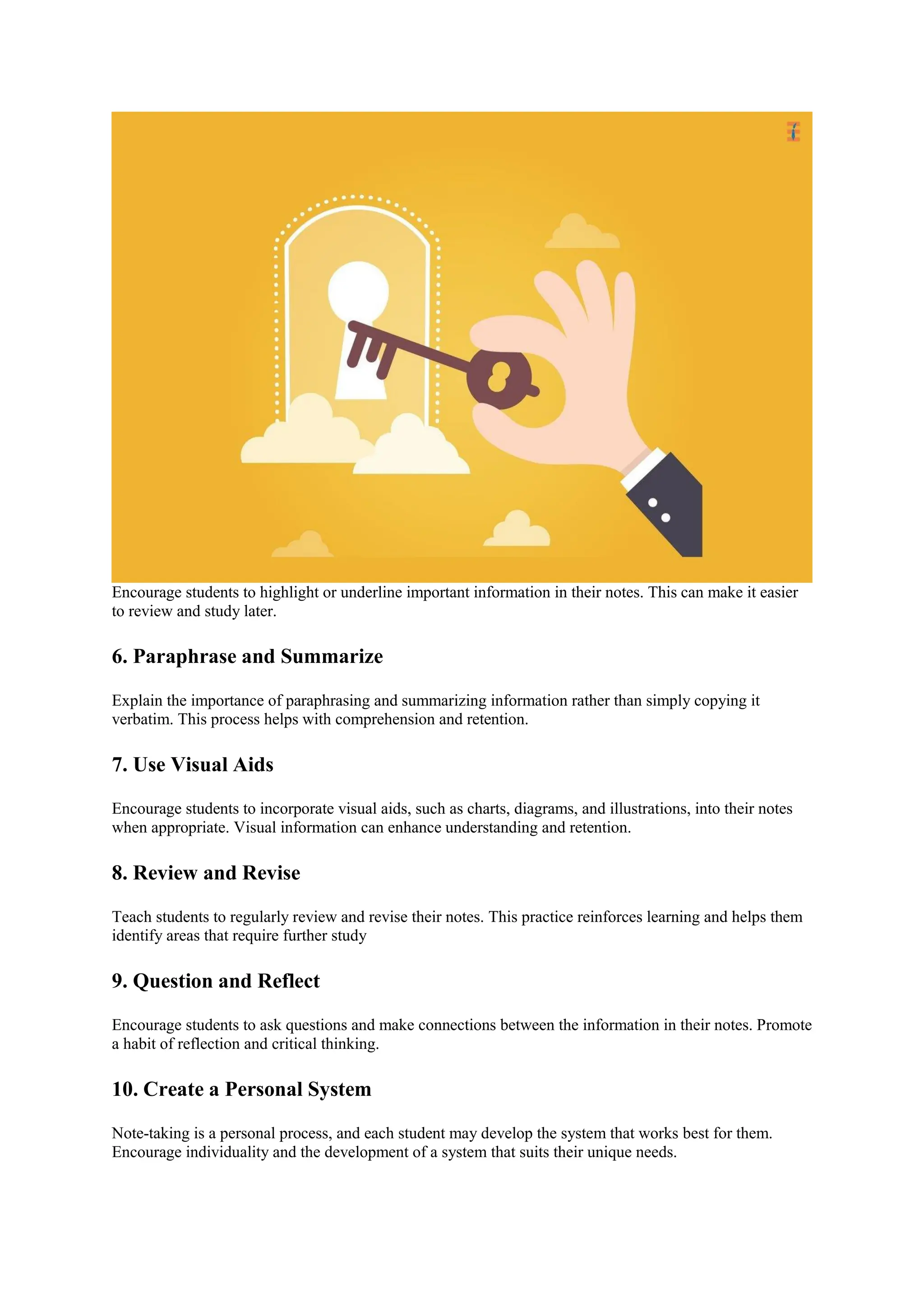 10 Effective Note-Taking Strategies For Students | Future Education ...