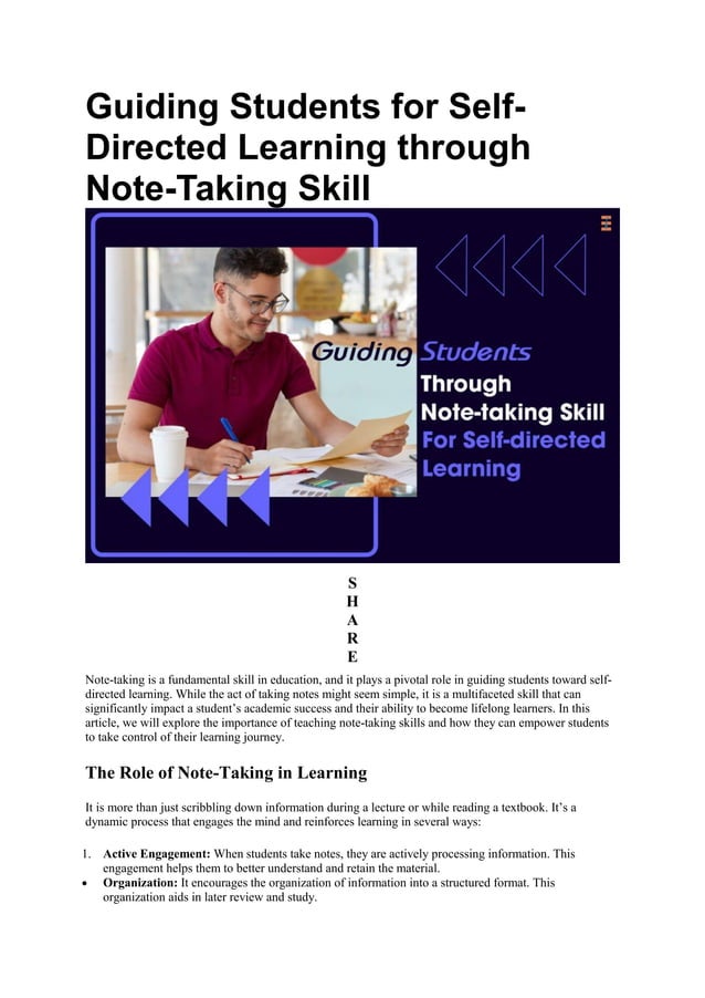 10 Effective Note-Taking Strategies For Students | Future Education ...