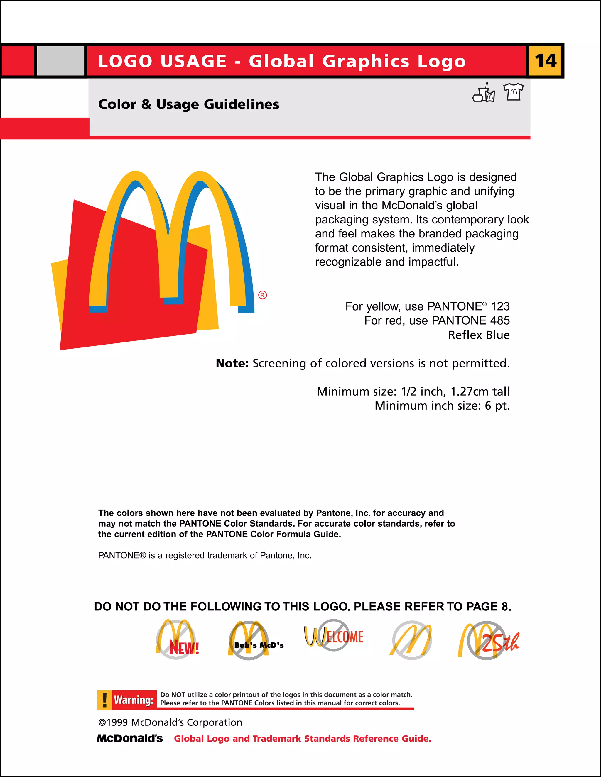 Manual de identidade visual do McDonald's | PDF