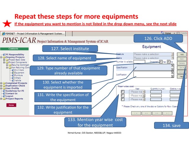 Guidlines for filling project information in pims | PDF