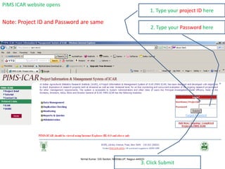 Guidlines for filling project information in pims | PDF