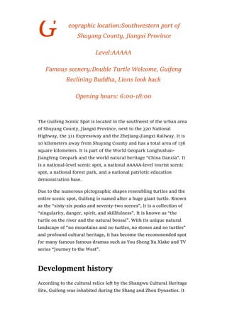 Guifeng scenic area | PDF