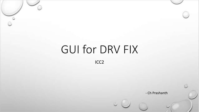 GUI for DRV fix in ICC2 | PPTX