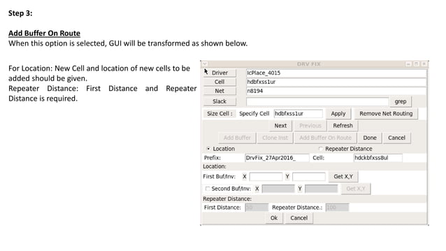 GUI for DRV fix in ICC2 | PPTX