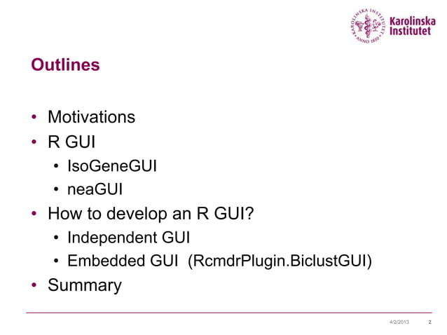 Developing R Graphical User Interfaces | PPT