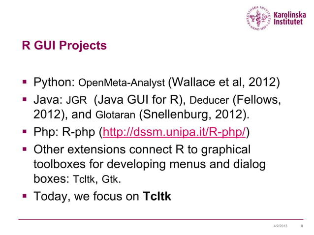 Developing R Graphical User Interfaces | PPT