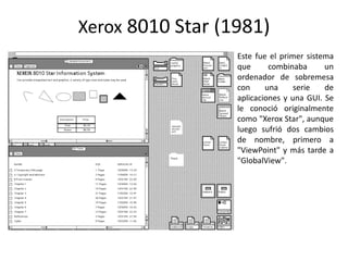 GUI historia y evolucion (Hasta el 2008) | PPSX