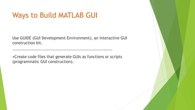 Gui in matlab : | PPTX