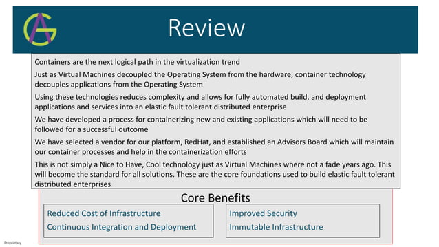Simplifying Your Infrastructure Through Containerization Ppt