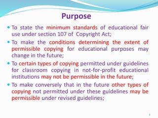 Agreement on Guidelines for Classroom Copying in Not-for-profit ...