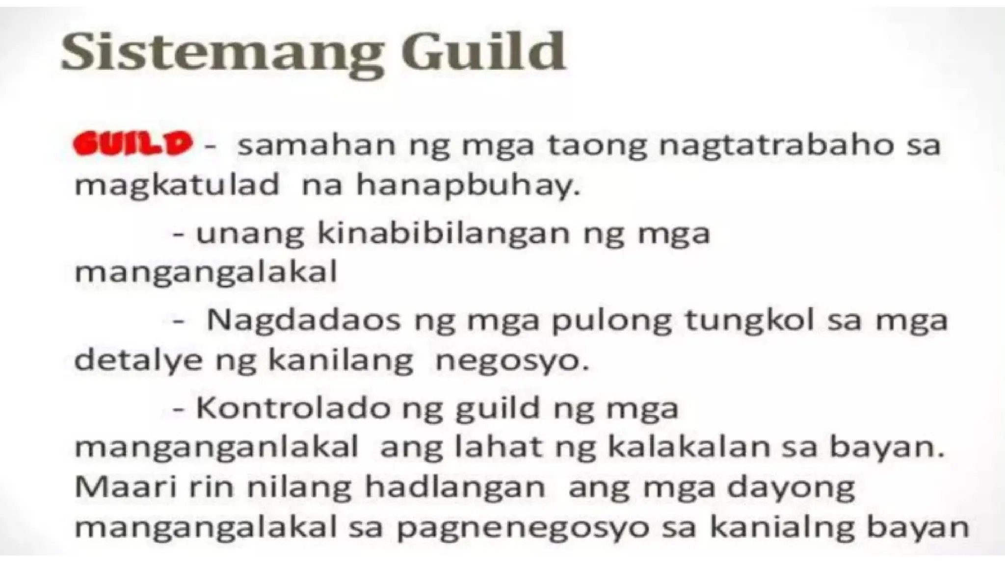 Guild System. guild system guild systempptx | PPTX