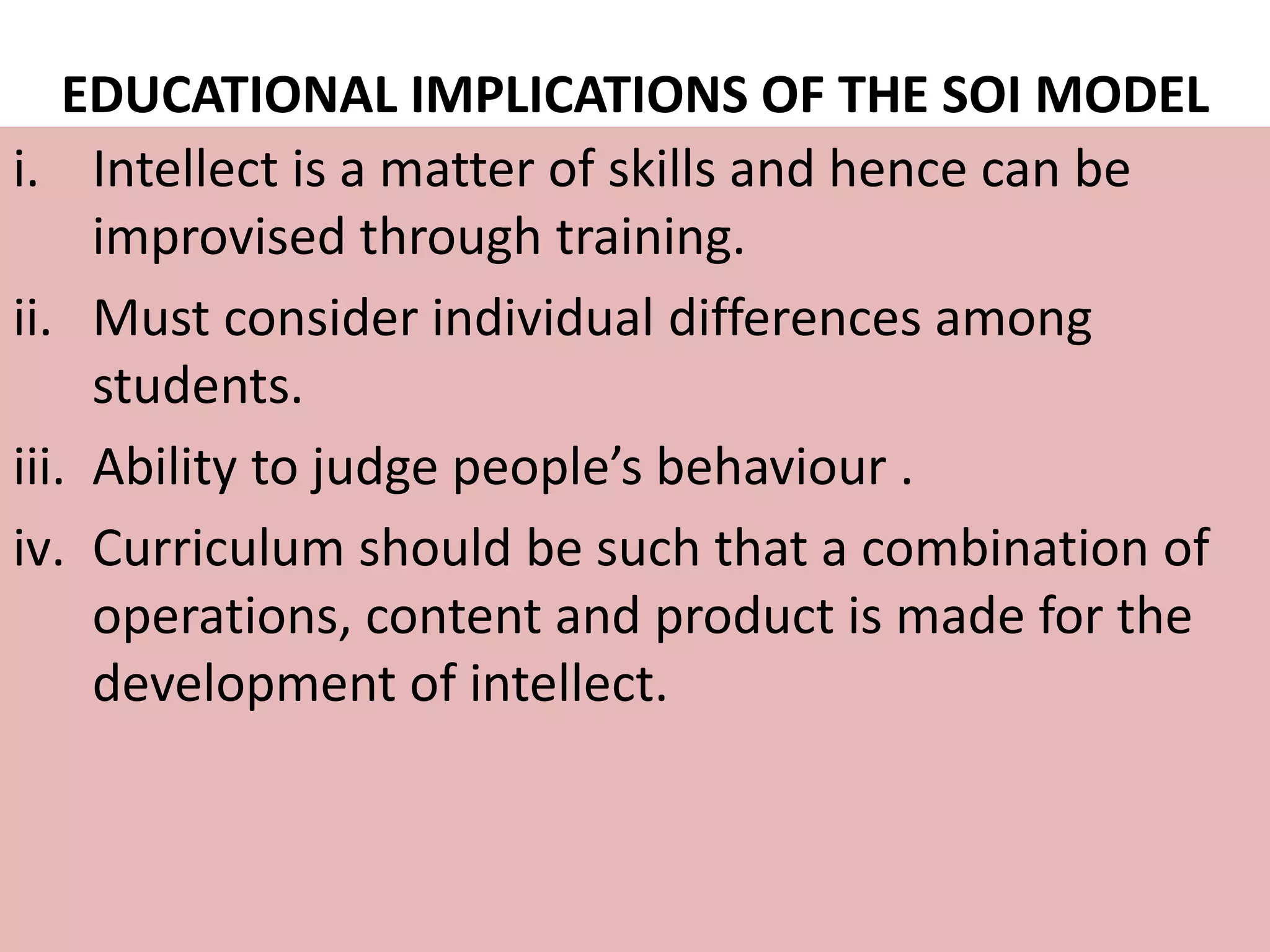 Guilford's structure of intellect model | PPTX