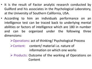 Guilford's structure of intellect model | PPTX