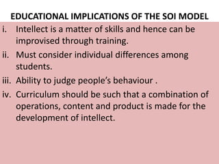 Guilford's structure of intellect model | PPTX