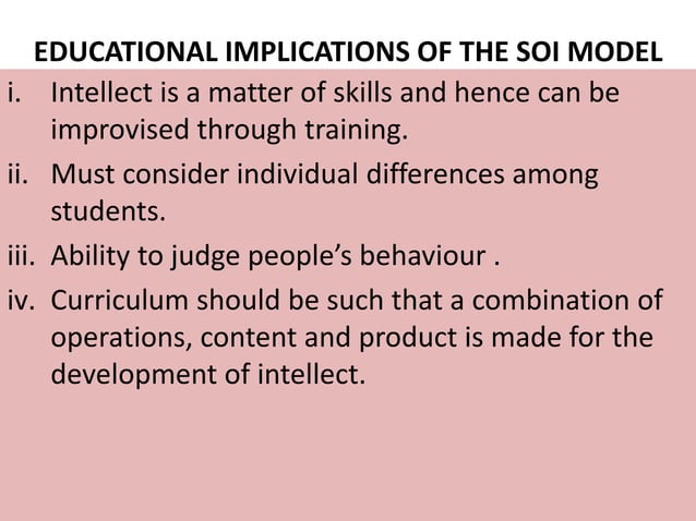 Guilford's structure of intellect model | PPTX