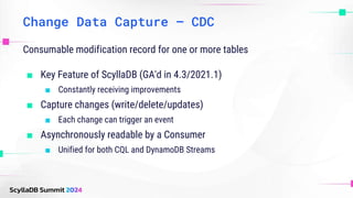 ScyllaDB Real-Time Event Processing with CDC | PPTX