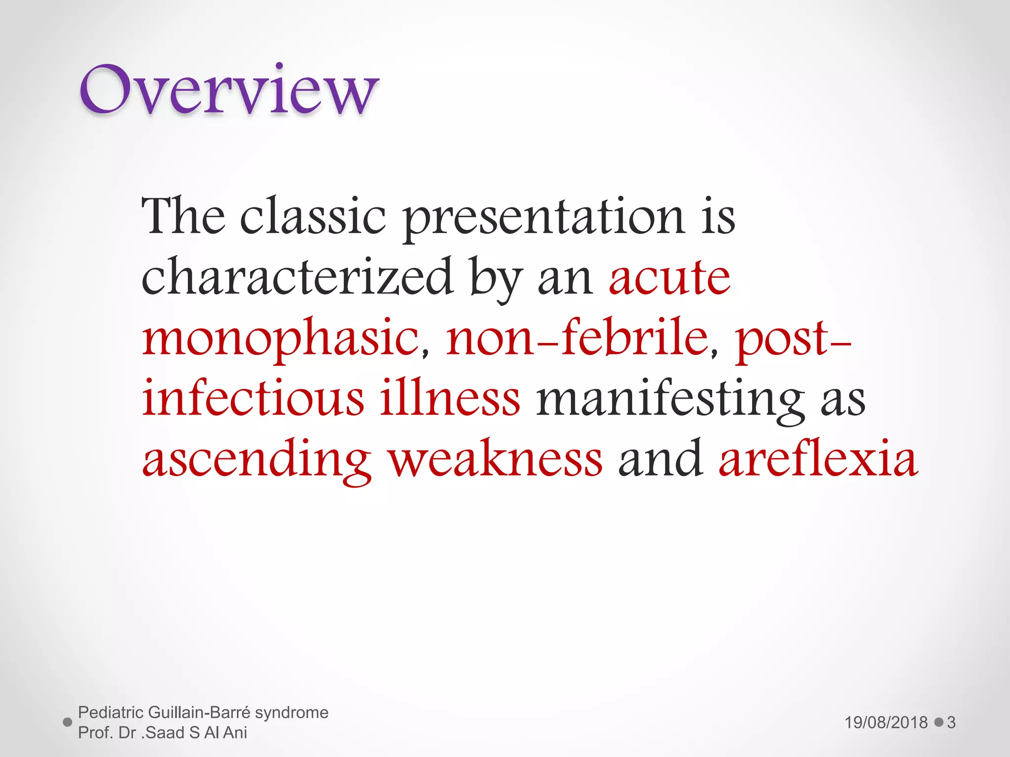 Guillain - Barré syndrome | PPTX