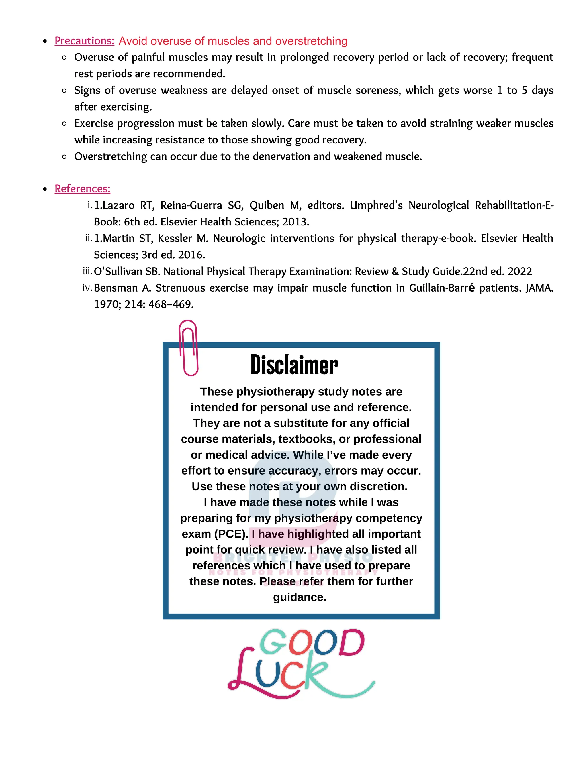 Guillain-Barré Syndrome Physiotherapy Assessment and Management | PDF