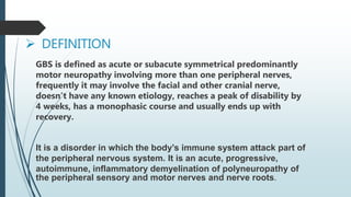 Guillain barré syndrome (GBS) | PPTX
