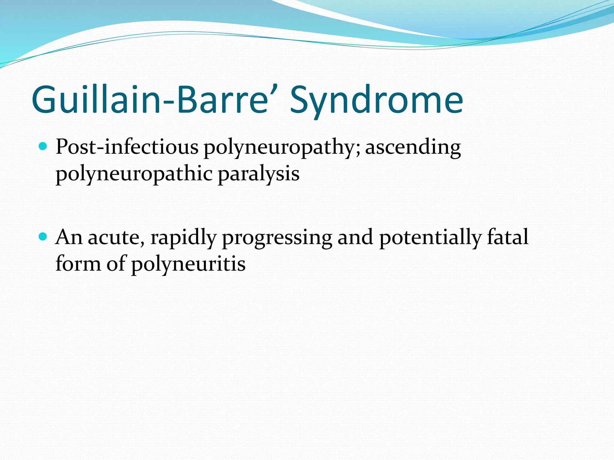 Guillain barré syndrome | PPTX