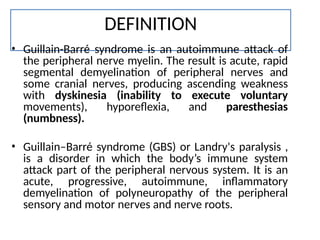 GUILLAIN-BARRÉ SYNDROME.pptx akvshsje soehsb | PPTX