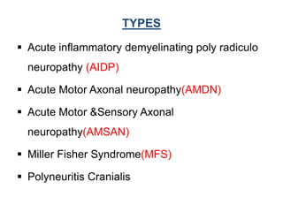 GUILLAIN BARRE SYNDROME(GBS) | PPTX