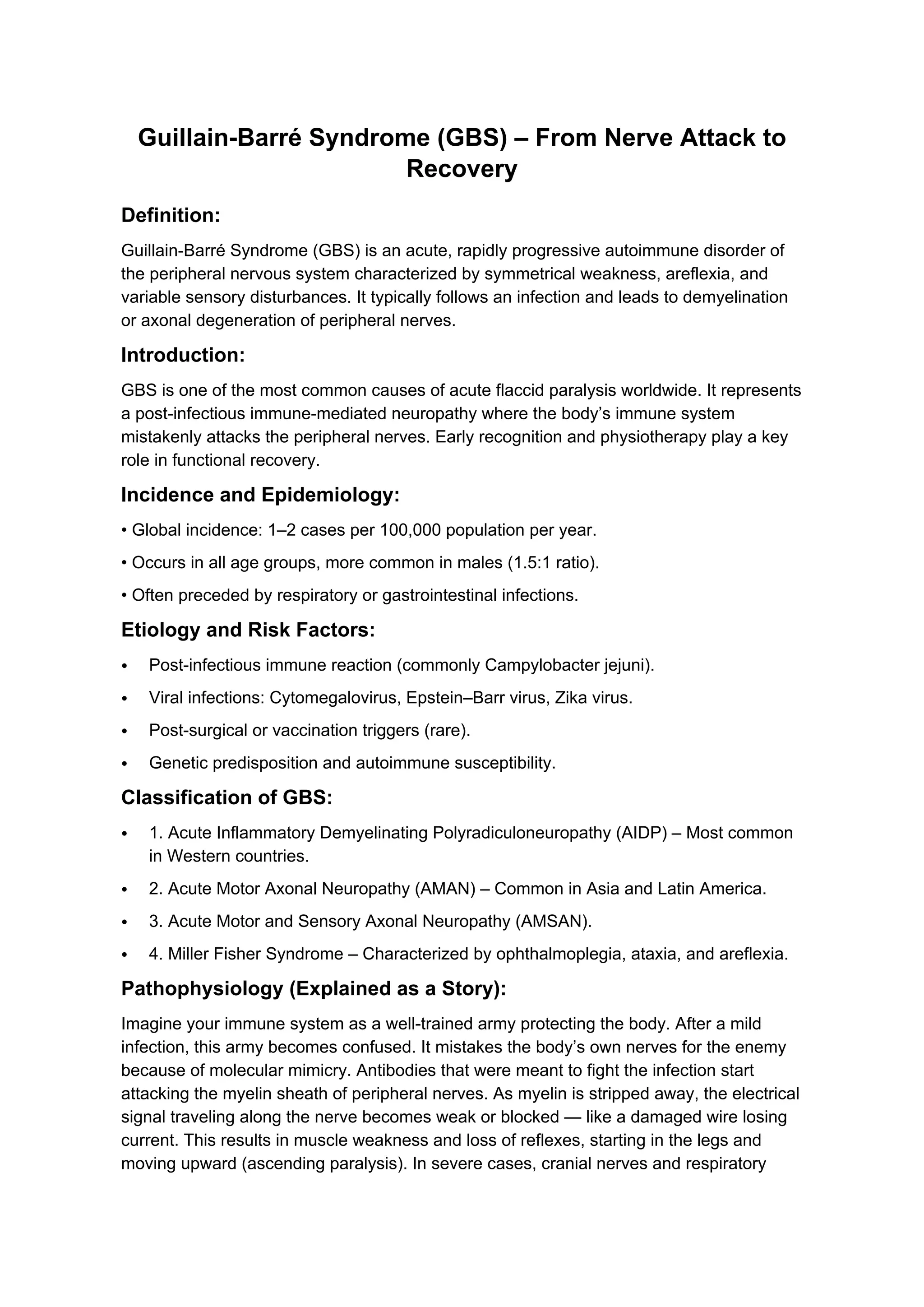 Guillain_Barre_Syndrome . It's a auto immune disease | PDF