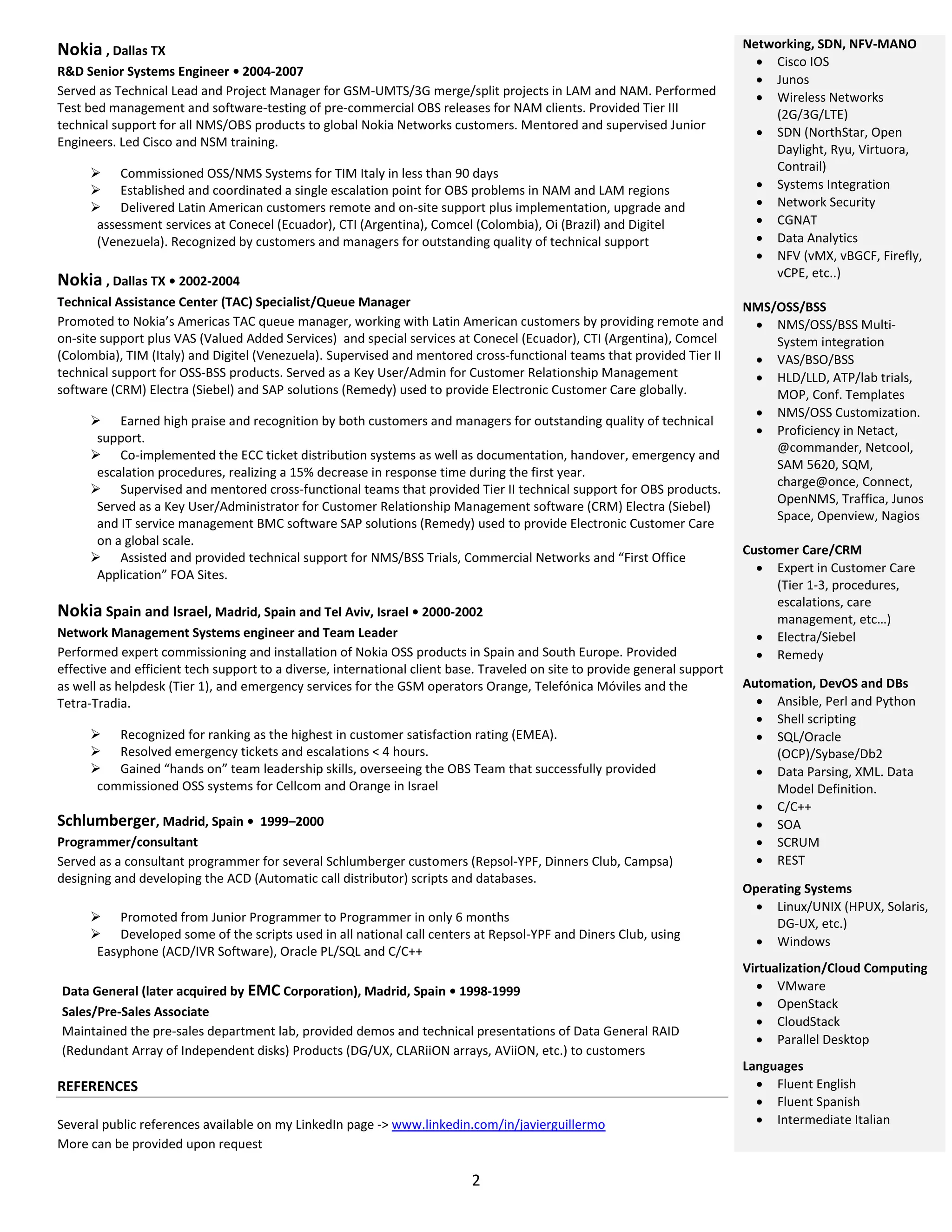 Guillermo Javier resume_v.6.0 | PDF