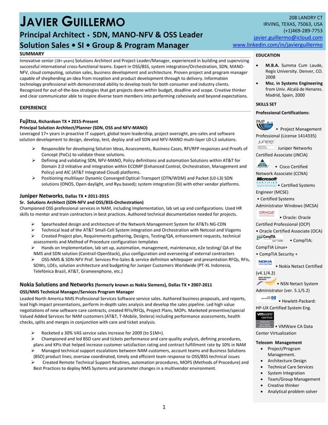 Guillermo Javier resume_v.6.0 | PDF