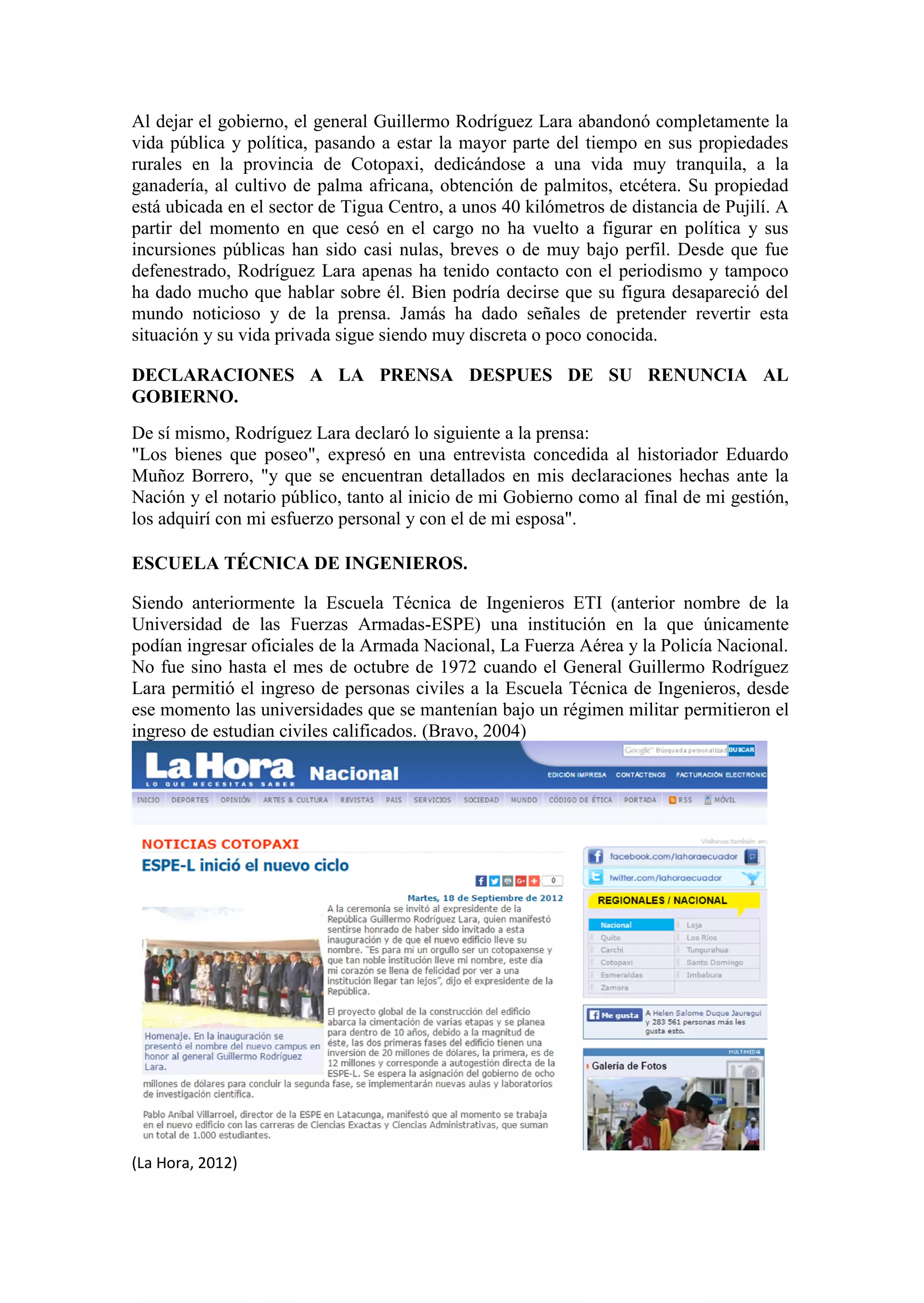 Gral. Guillermo Rodríguez Lara | PDF